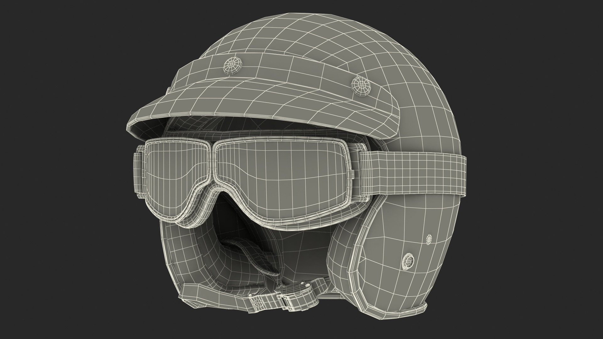 TORC T50 Vintage Helmet With Goggles Model - TurboSquid 1951653