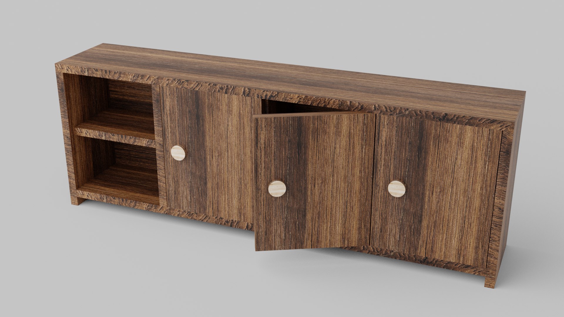 Free Simple Minimalist Wooden Buffet Table 3D Model - TurboSquid 1833431