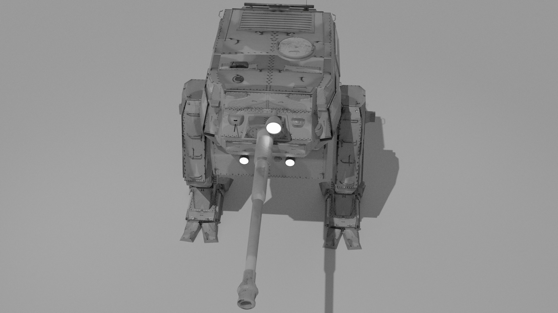 3D Destroyer Mech Walker With RIG And LOWPOLY Winter Camo Model ...