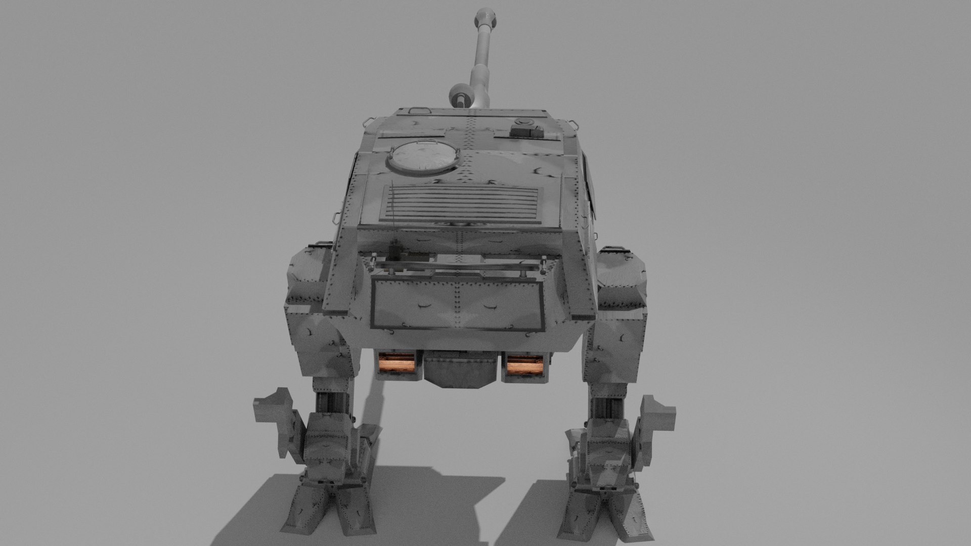 3D Destroyer Mech Walker With RIG And LOWPOLY Winter Camo Model ...