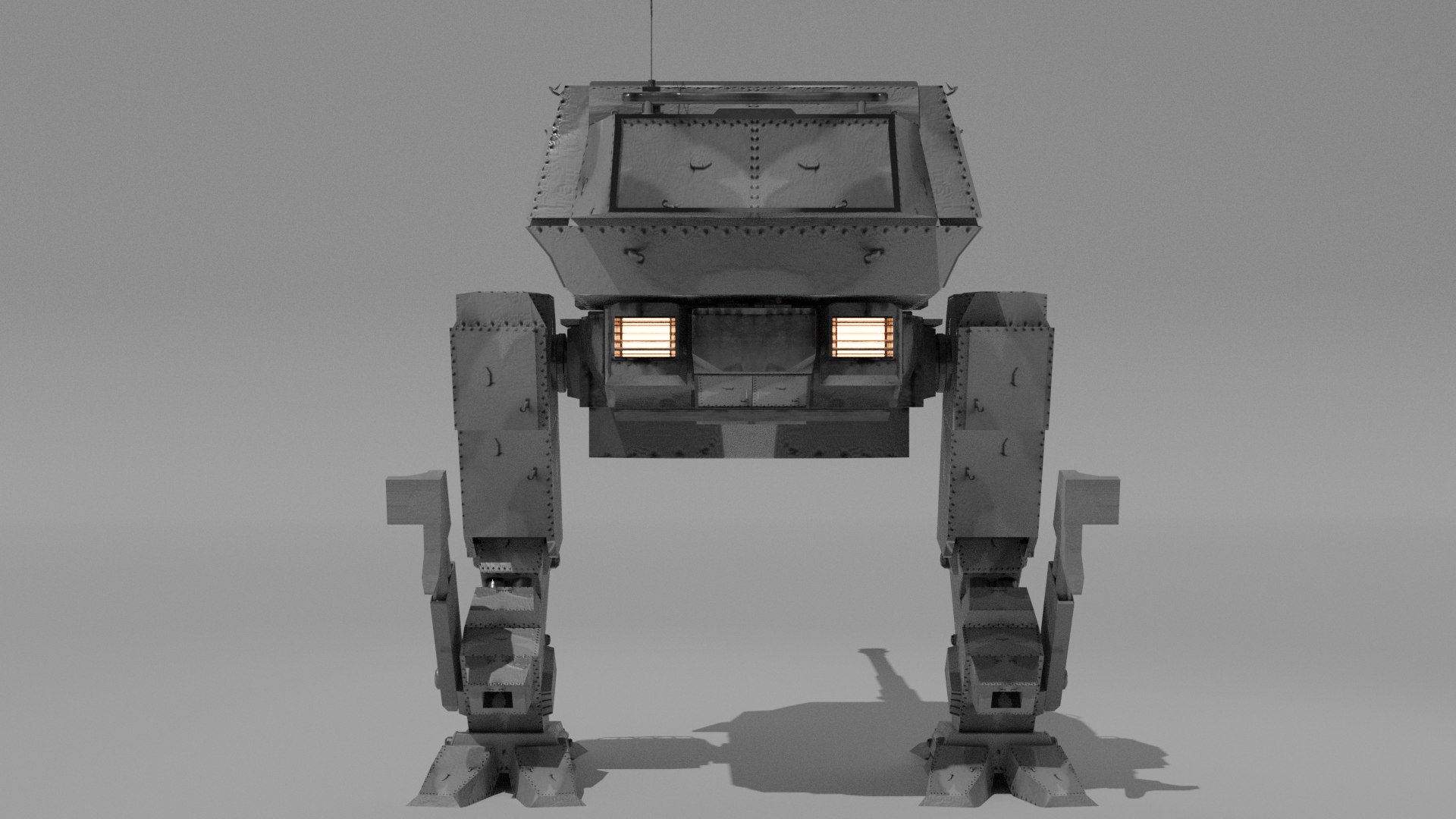 3D Destroyer Mech Walker With RIG And LOWPOLY Winter Camo Model ...