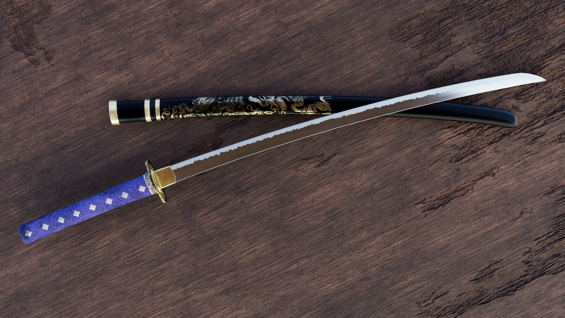 3D KATANA sword low poly high detailed model - TurboSquid 2072772