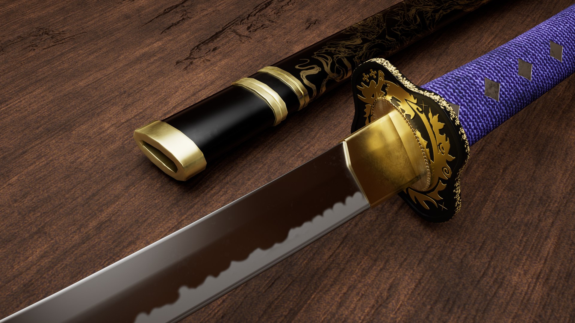 3D KATANA sword low poly high detailed model - TurboSquid 2072772