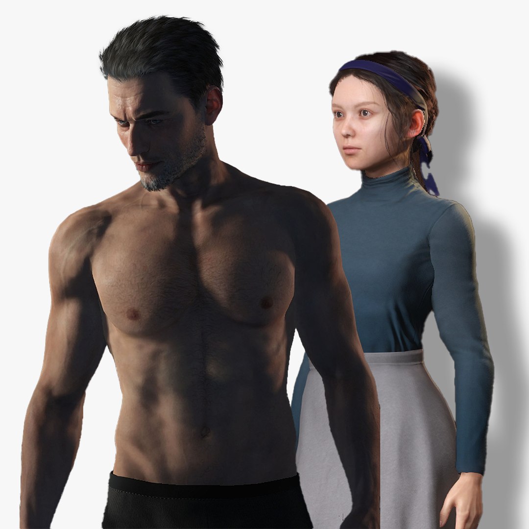 3D Male And Female Rigged Model - TurboSquid 2213492