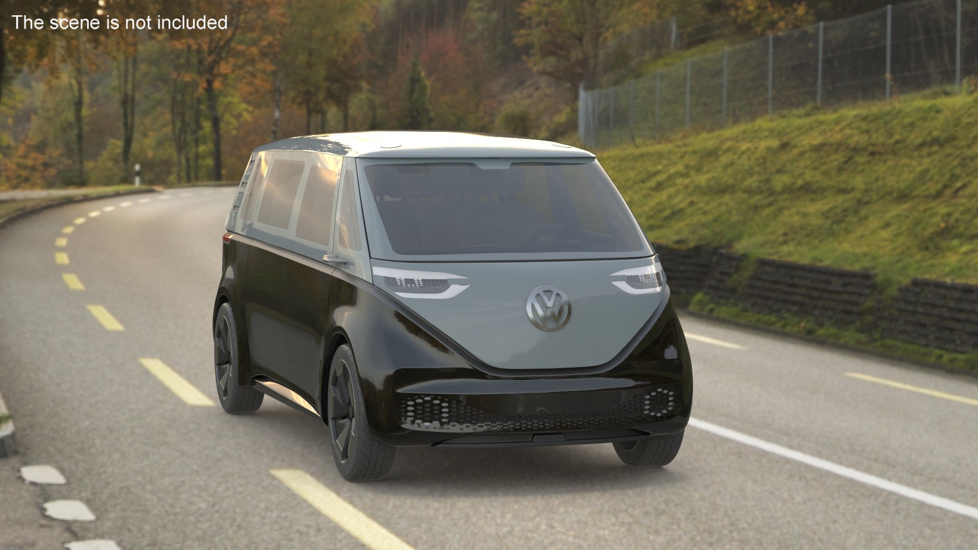 3D Model Volkswagen Minivan ID Buzz Rigged - TurboSquid 2284267