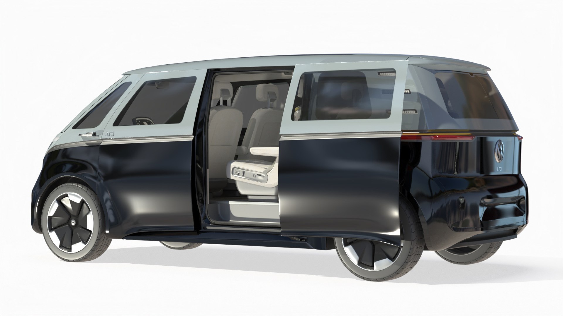 3D Model Volkswagen Minivan ID Buzz Rigged - TurboSquid 2284267