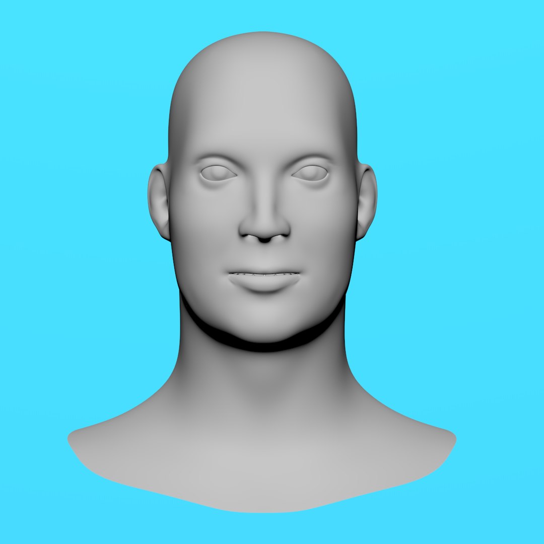3D realistic male head model - TurboSquid 1339273