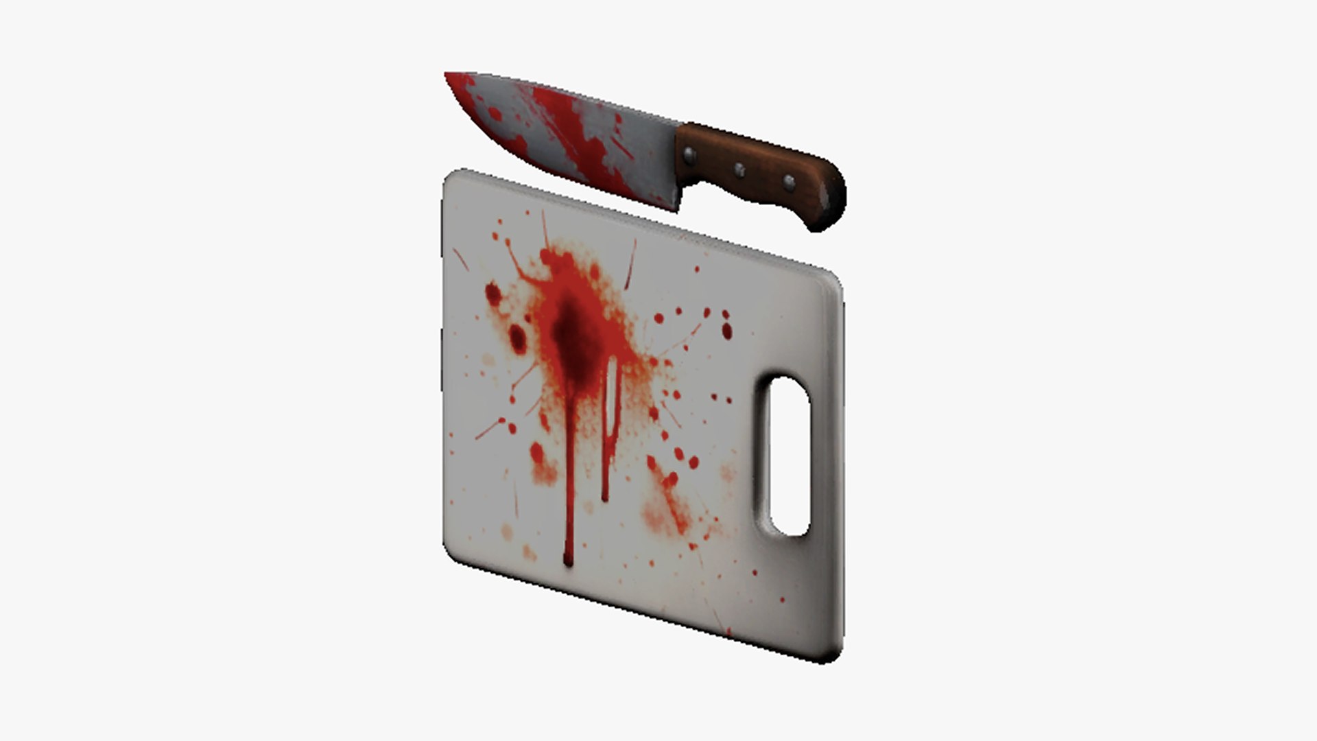 3D Model Bloody Knife Cutting Board Horror 3D Model - TurboSquid 2400498
