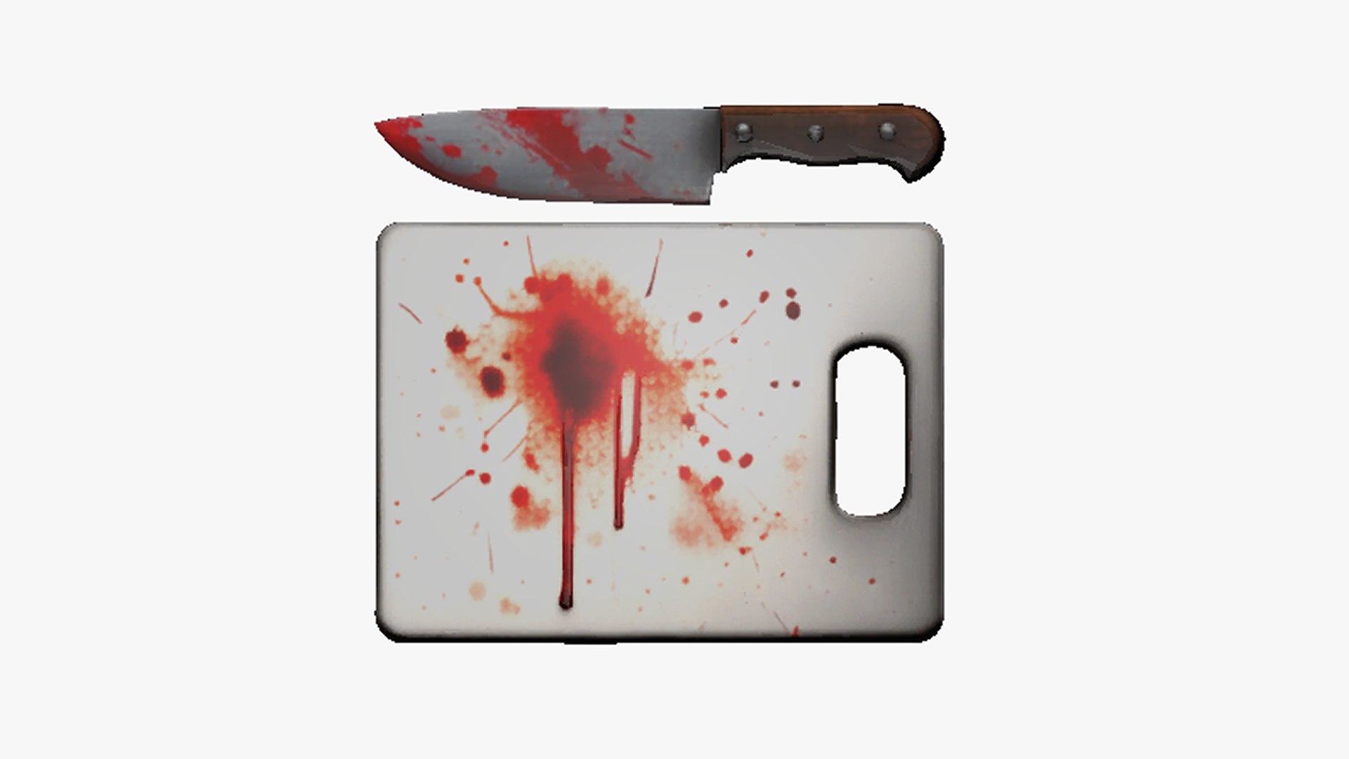 3D Model Bloody Knife Cutting Board Horror 3D Model - TurboSquid 2400498
