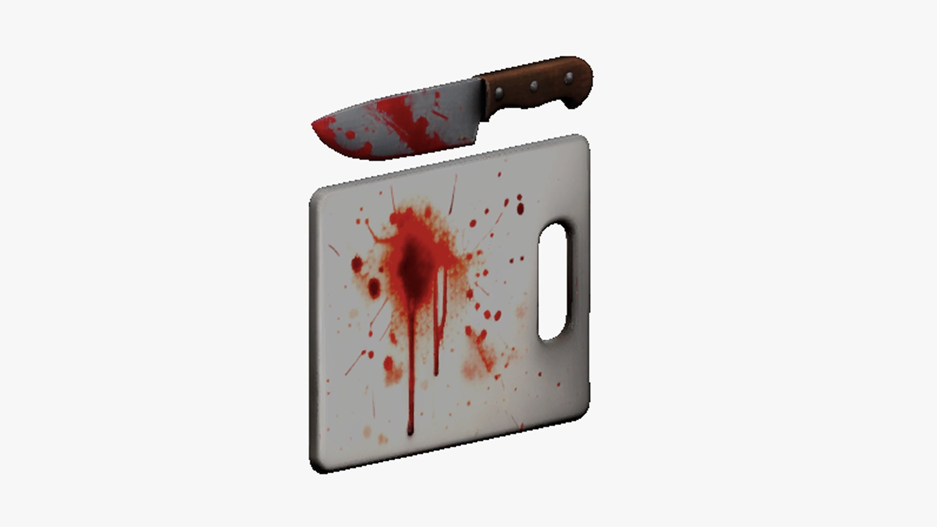 3D Model Bloody Knife Cutting Board Horror 3D Model - TurboSquid 2400498