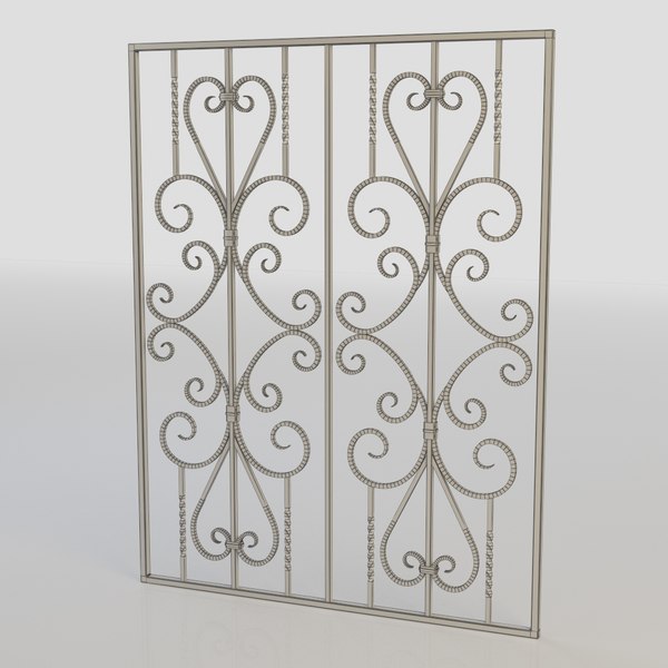 windows bars 3d model