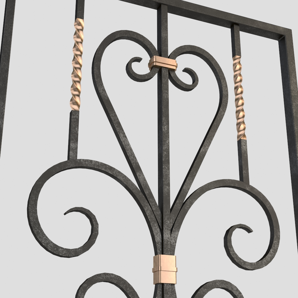 windows bars 3d model