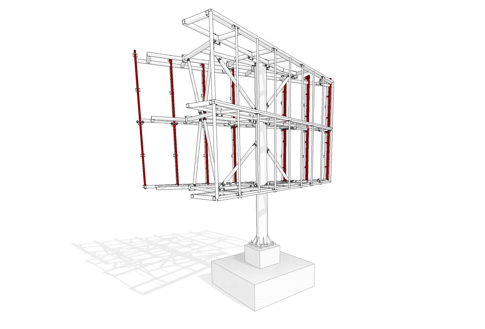 LED Display Steel Frame 3D Model - TurboSquid 2393125