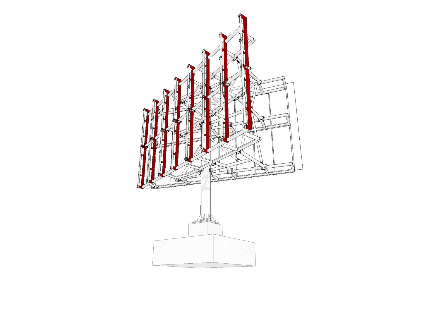 LED Display Steel Frame 3D Model - TurboSquid 2393125