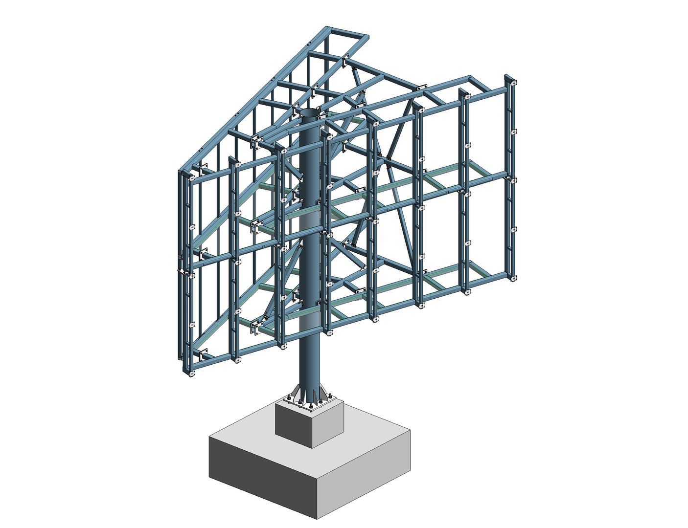 LED Display Steel Frame 3D Model - TurboSquid 2393125