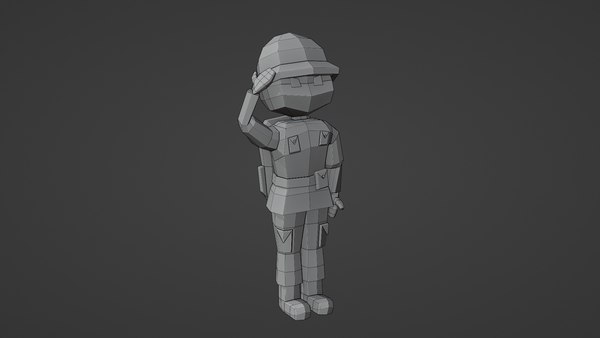 3D Low Poly Soldier model - TurboSquid 2026642