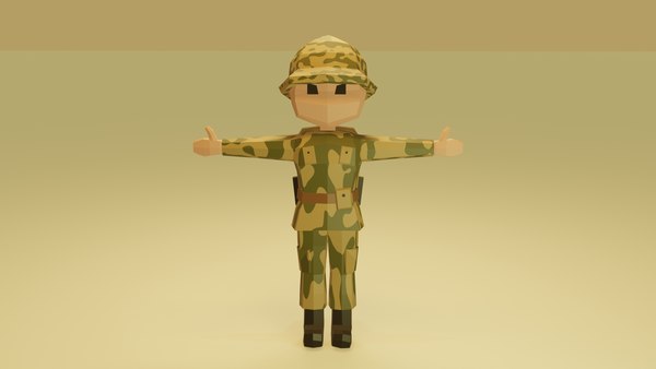 3D Low Poly Soldier model - TurboSquid 2026642