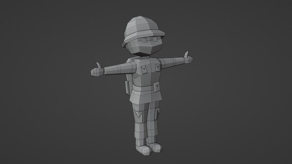 3D Low Poly Soldier model - TurboSquid 2026642