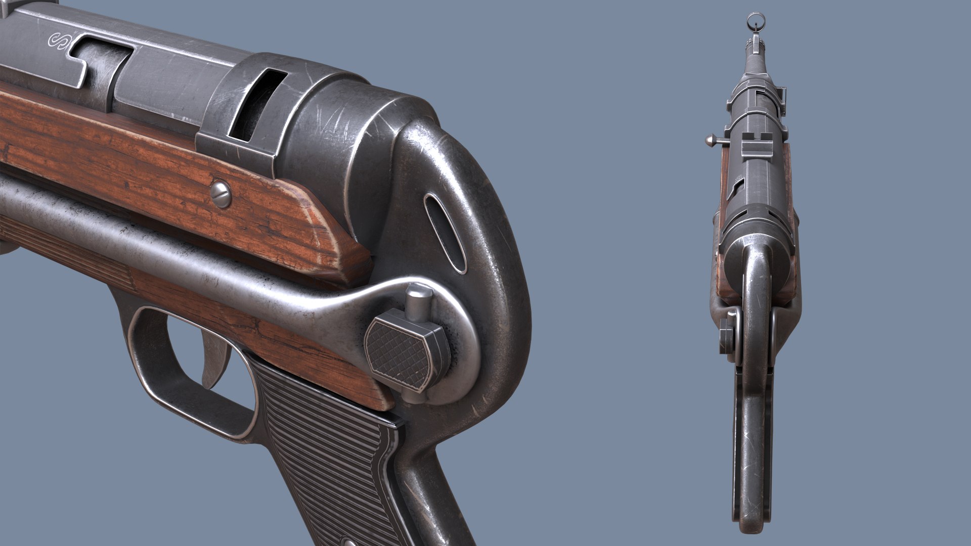 MP40 Submachine Gun Germany World War 2 3D Model - TurboSquid 1789002