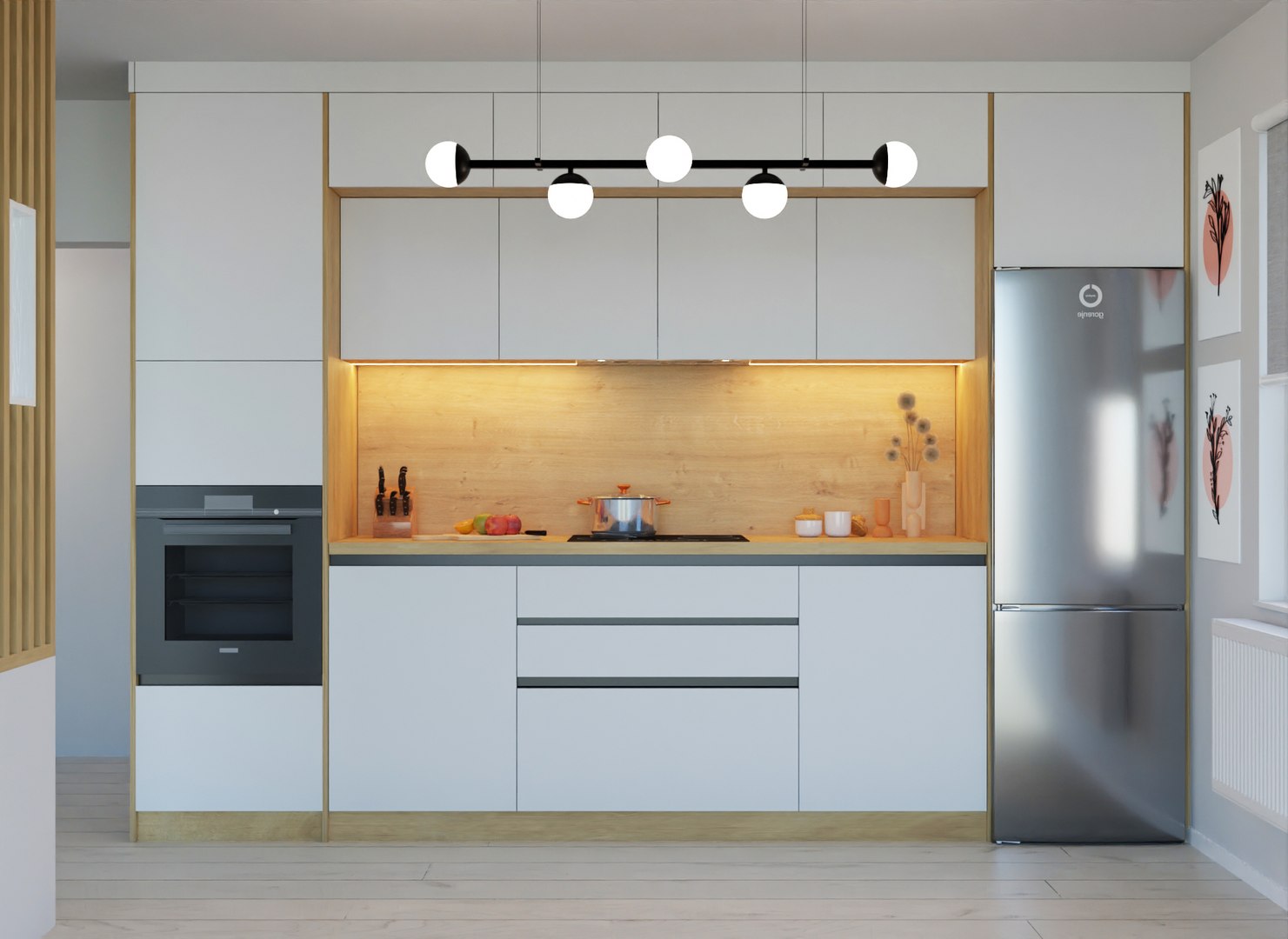 3D Apartment Kitchen Model - TurboSquid 2218857