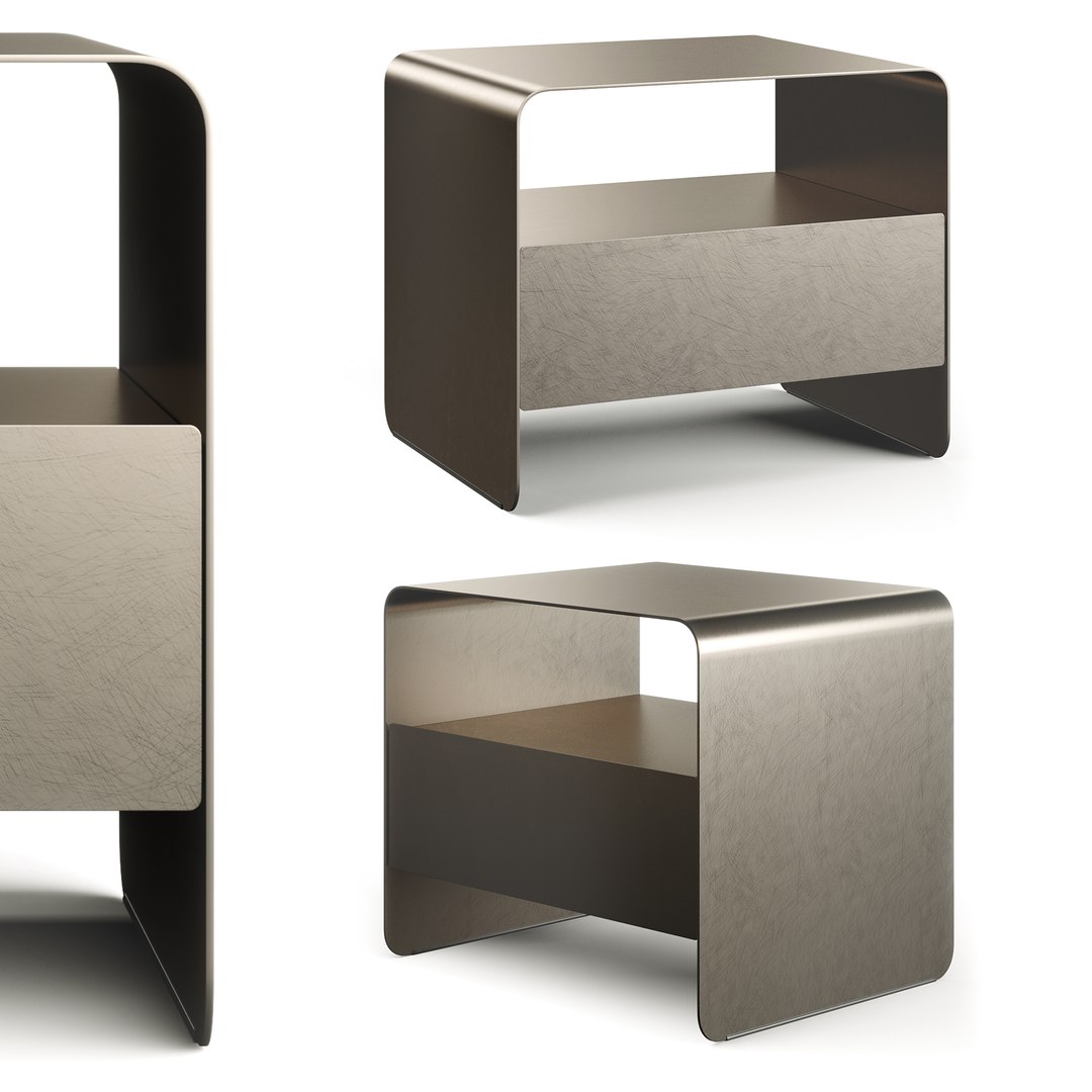 3D Flou Foglio Bedside Table Model - TurboSquid 1911488
