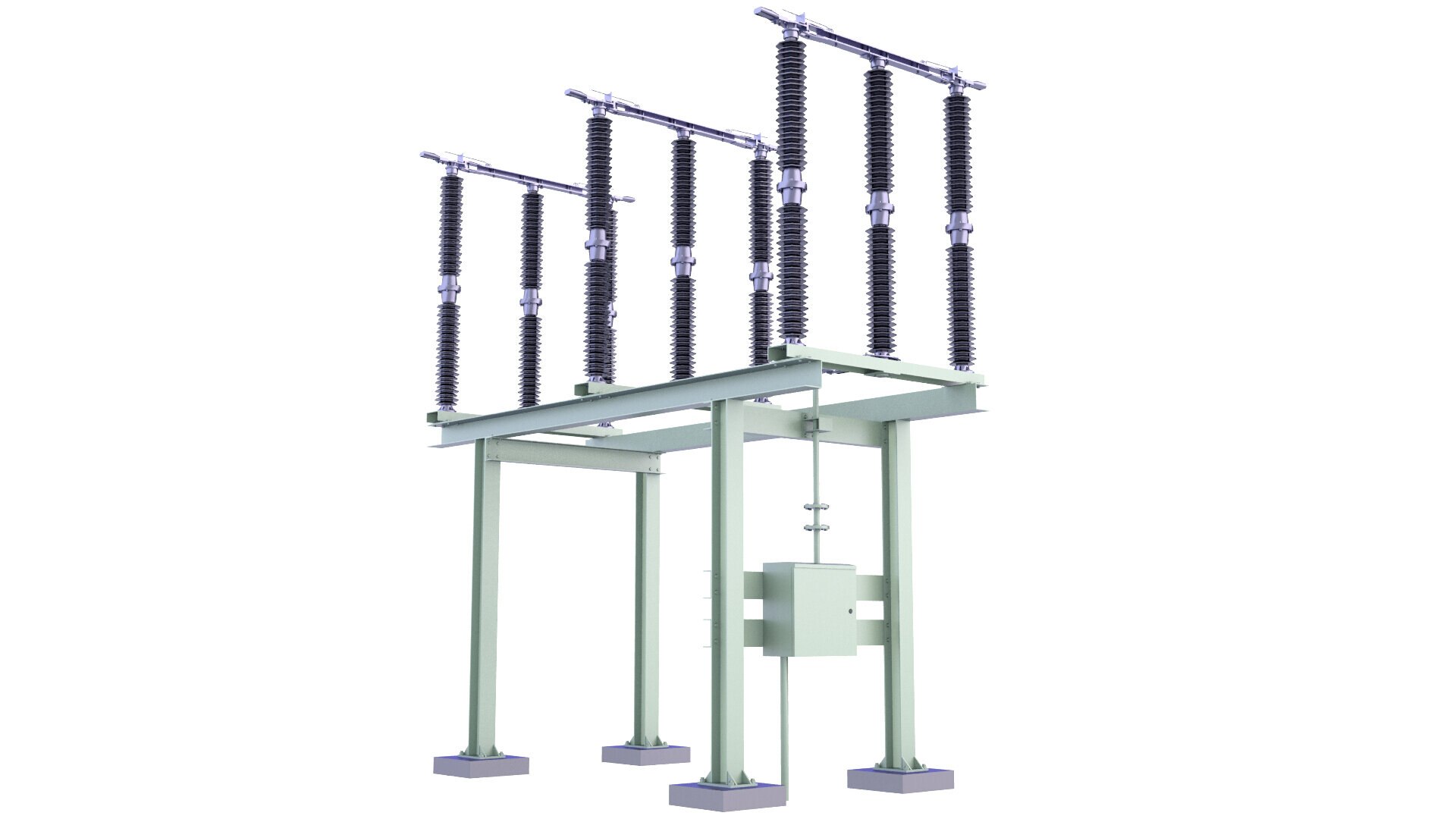 3D Substation Double Disconnect Low Polygon Simulators Mods 49 Model ...