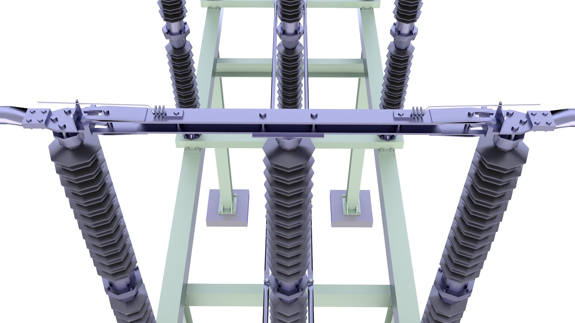 3D Substation Double Disconnect Low Polygon Simulators Mods 49 Model ...