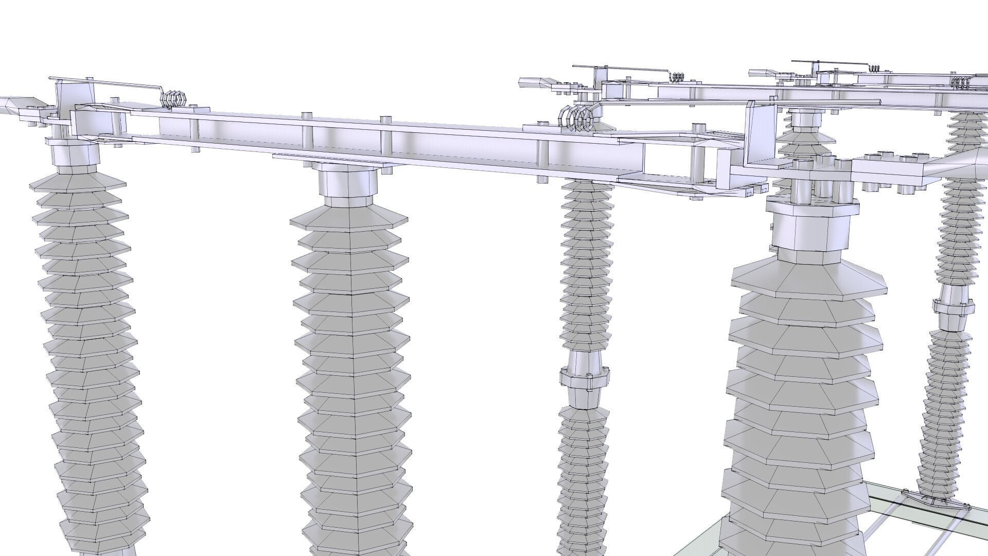 3D Substation Double Disconnect Low Polygon Simulators Mods 49 Model ...