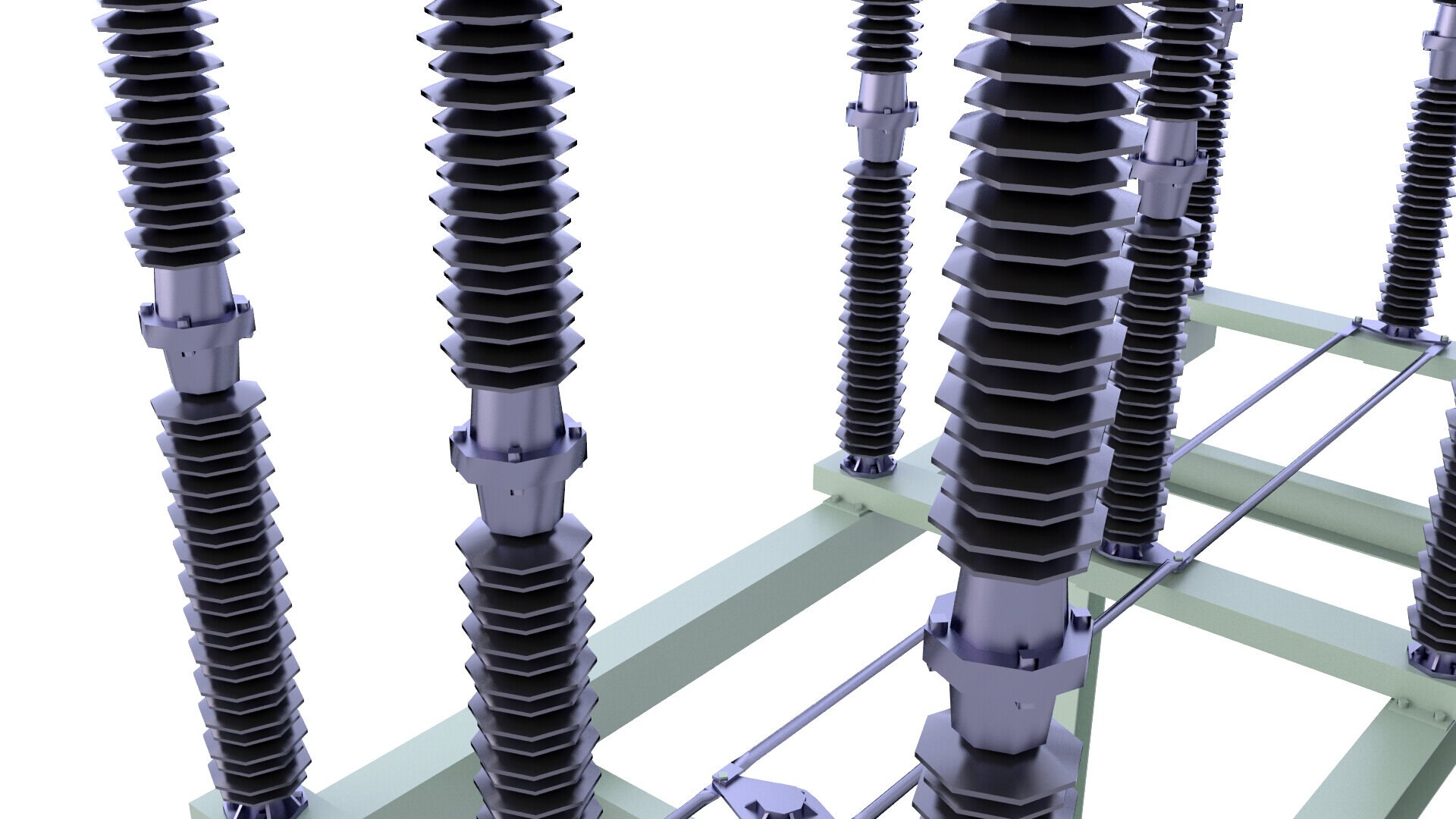 3D Substation Double Disconnect Low Polygon Simulators Mods 49 Model ...