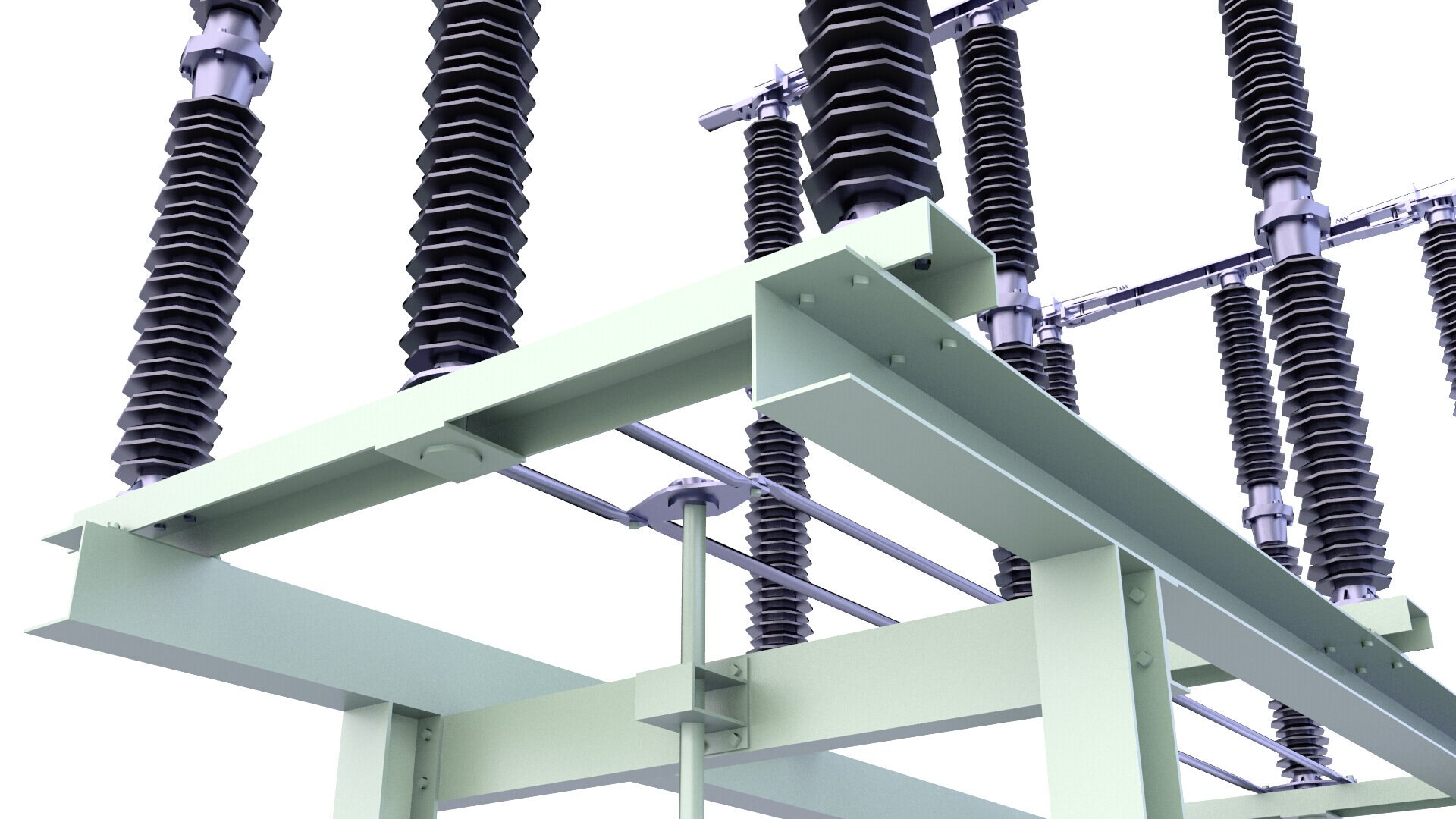 3D Substation Double Disconnect Low Polygon Simulators Mods 49 Model ...