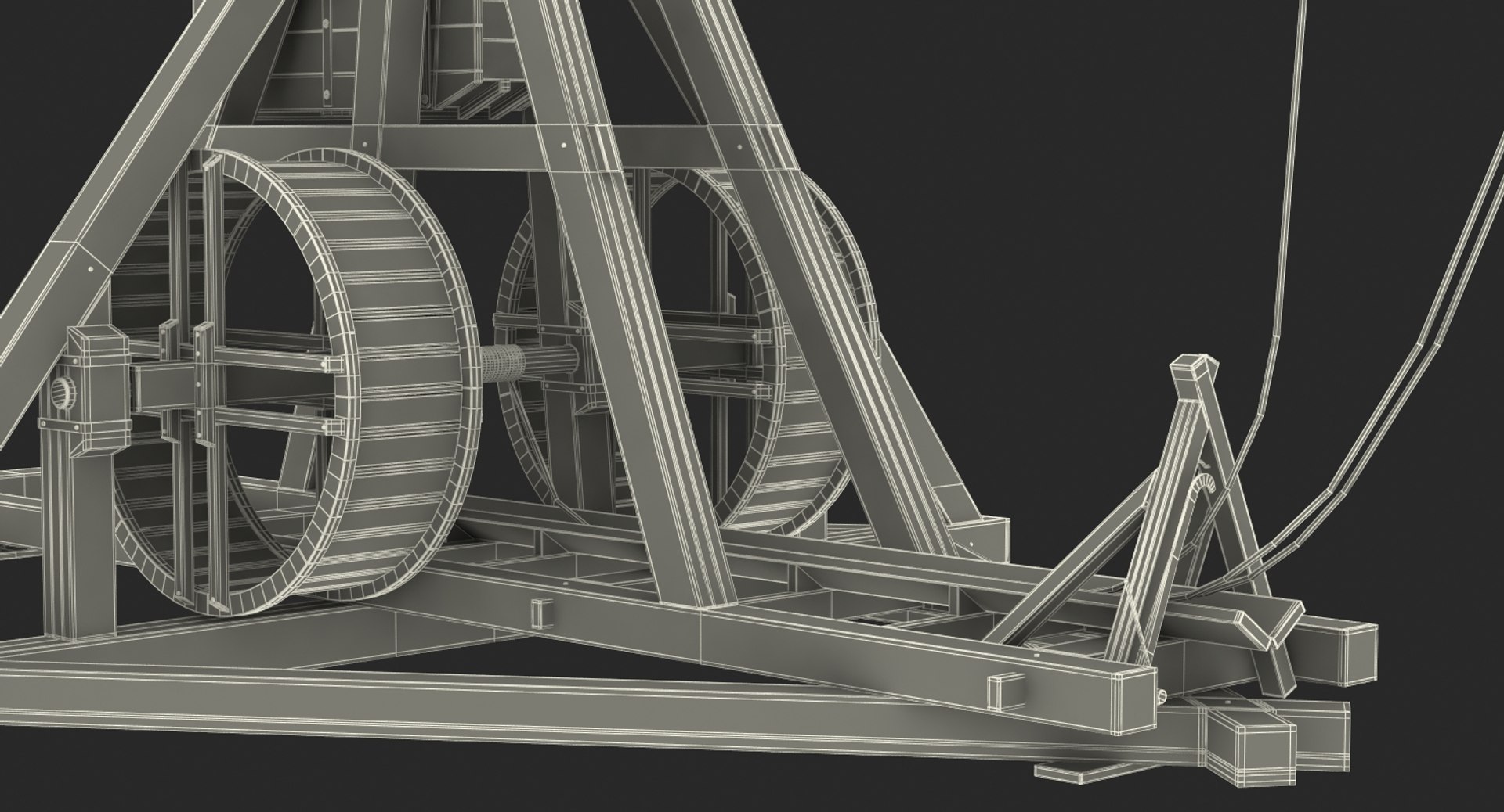 3d medieval trebuchet model