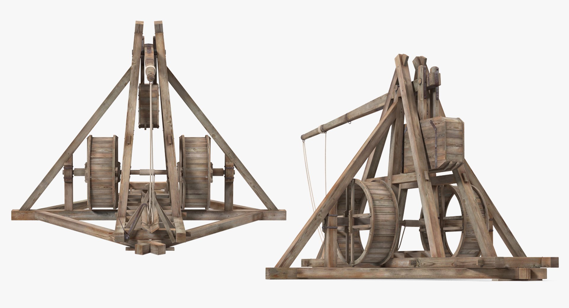3d medieval trebuchet model
