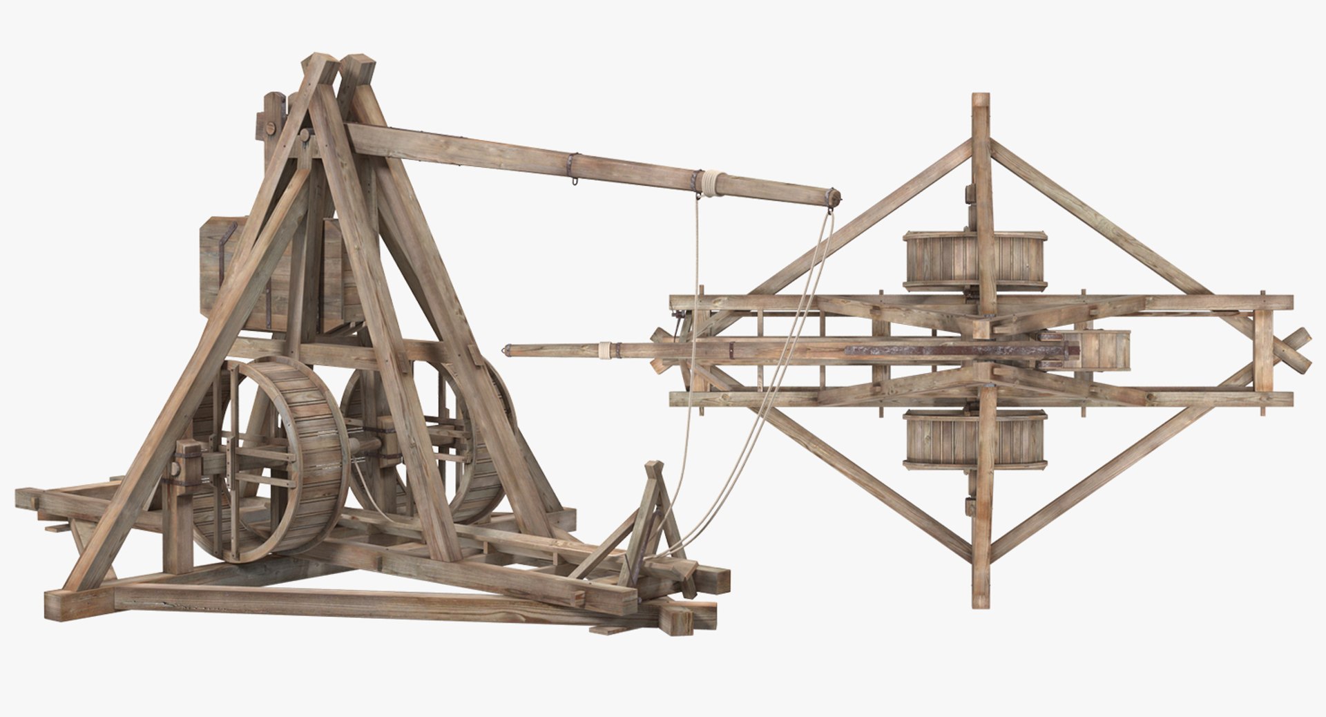 3d medieval trebuchet model