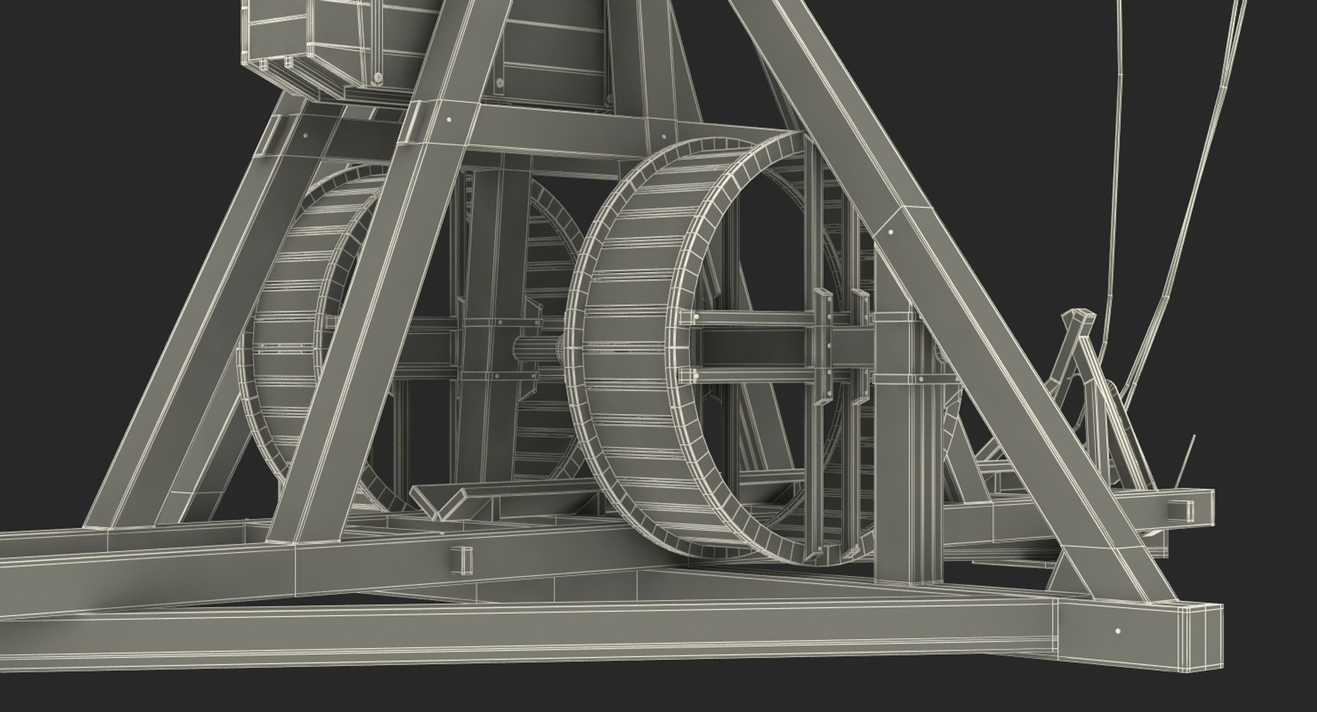3d medieval trebuchet model