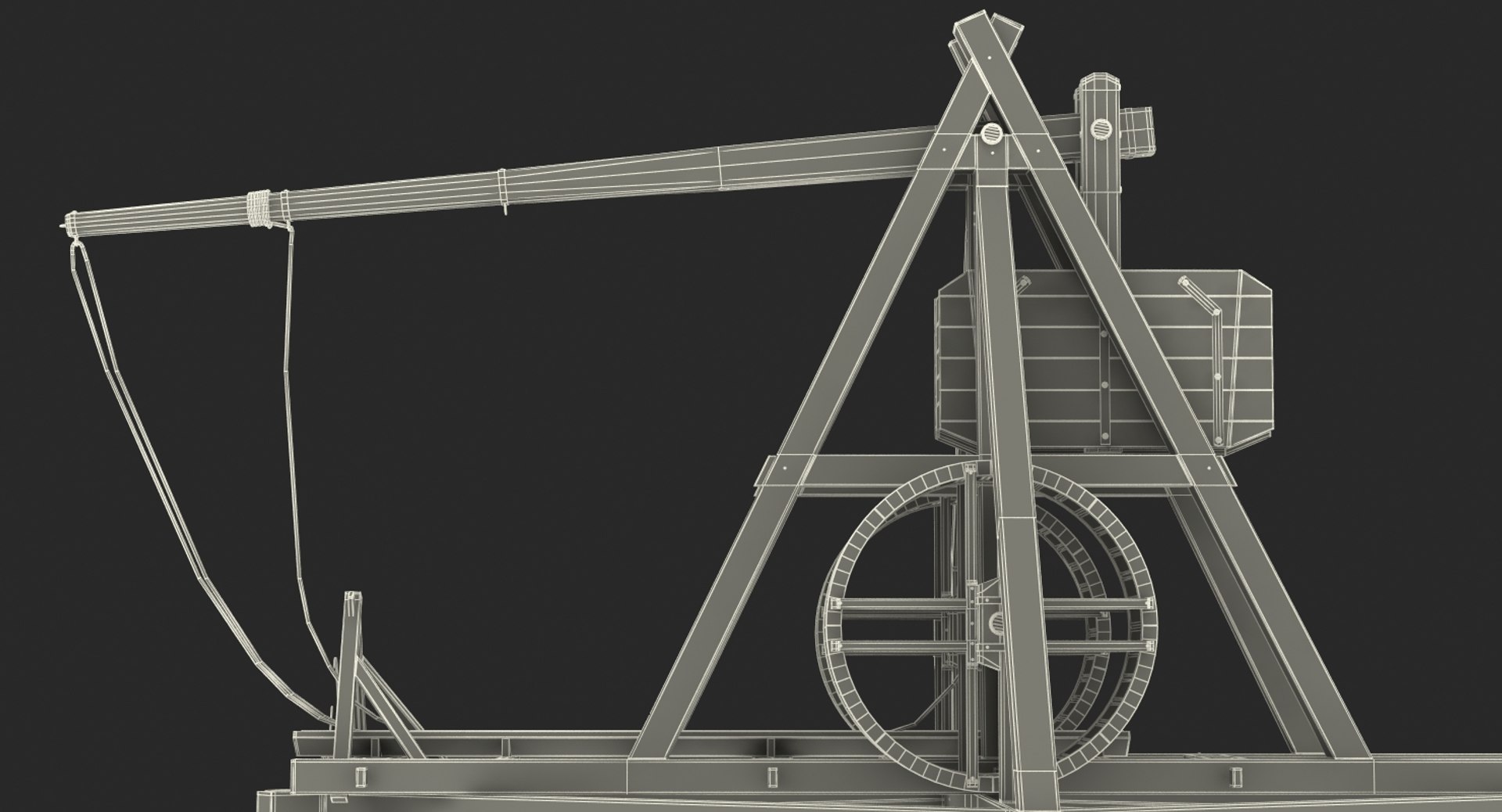 3d medieval trebuchet model