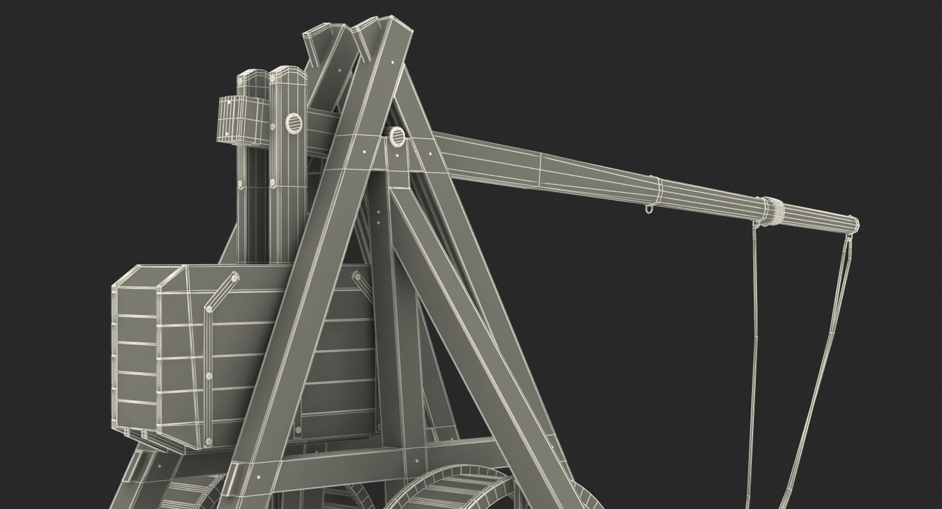 3d medieval trebuchet model