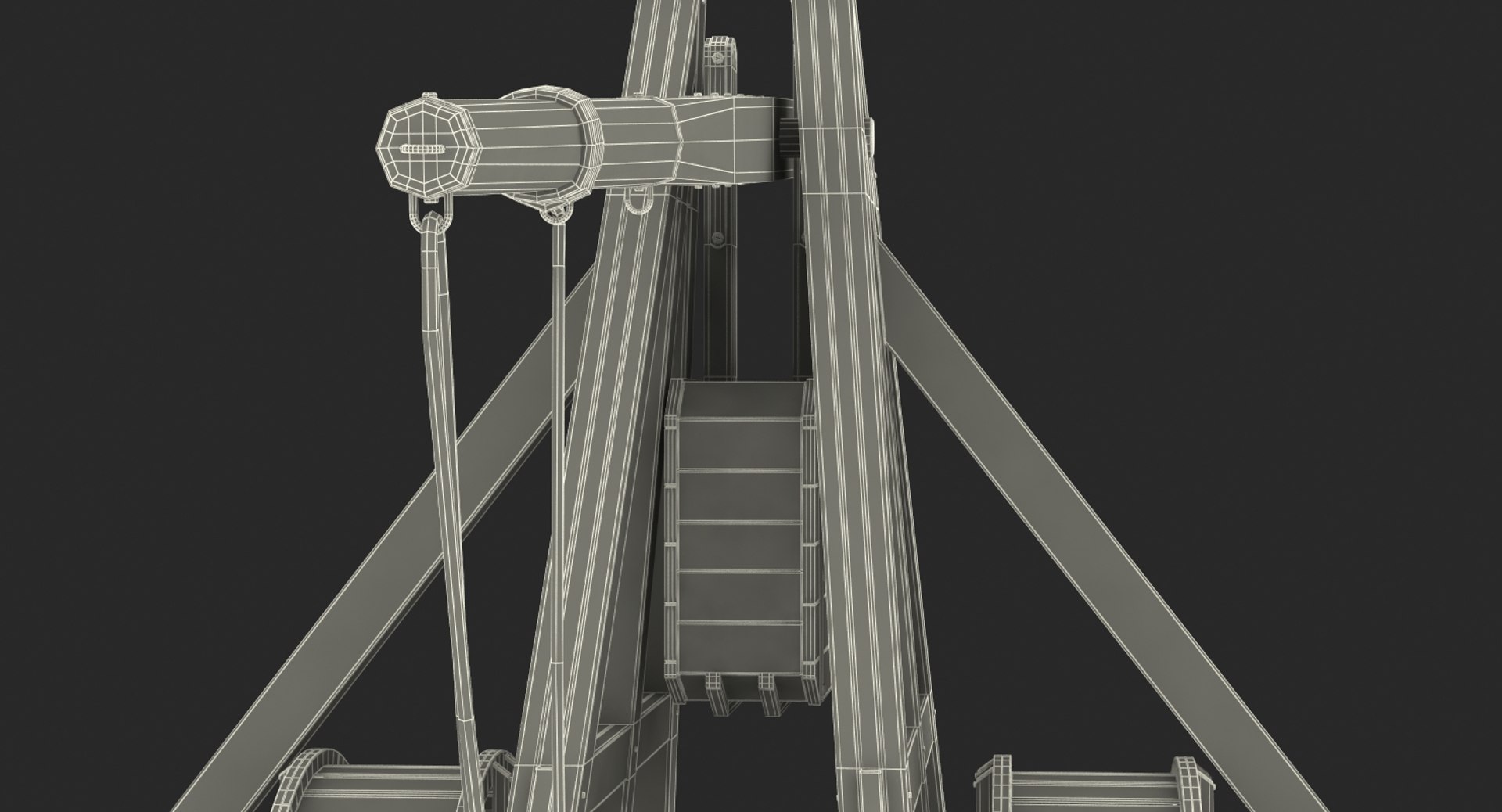 3d medieval trebuchet model