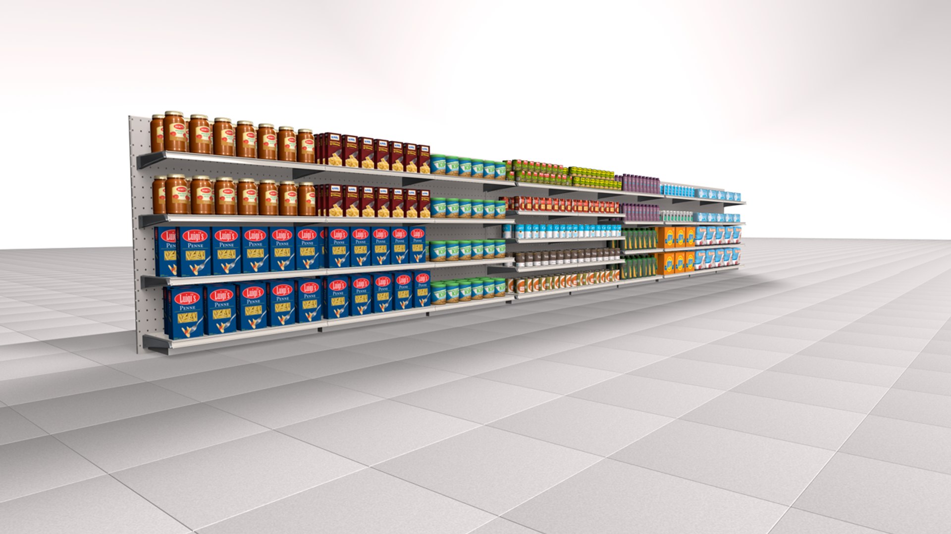 3d Grocery Store Model