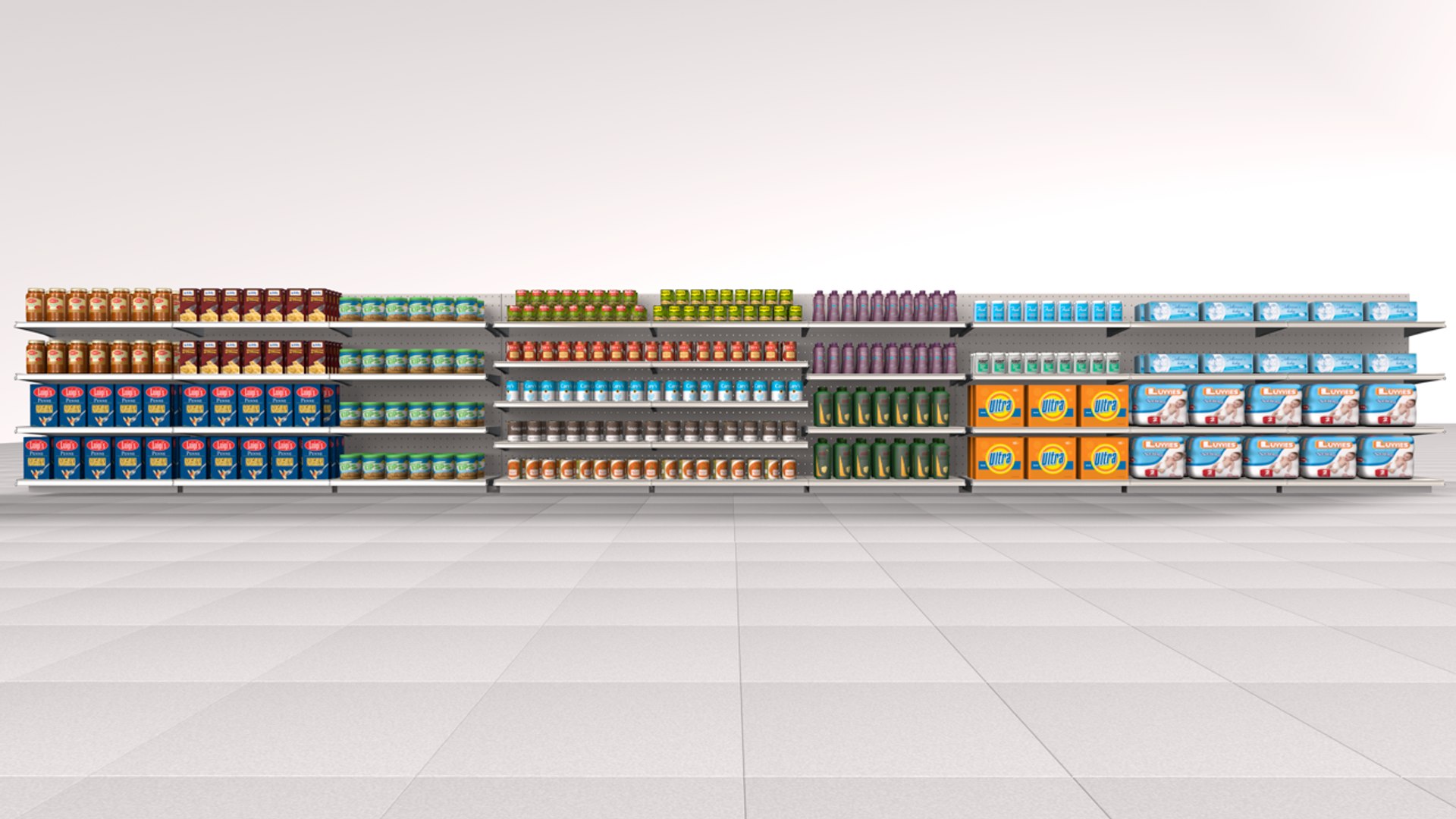 3d Grocery Store Model