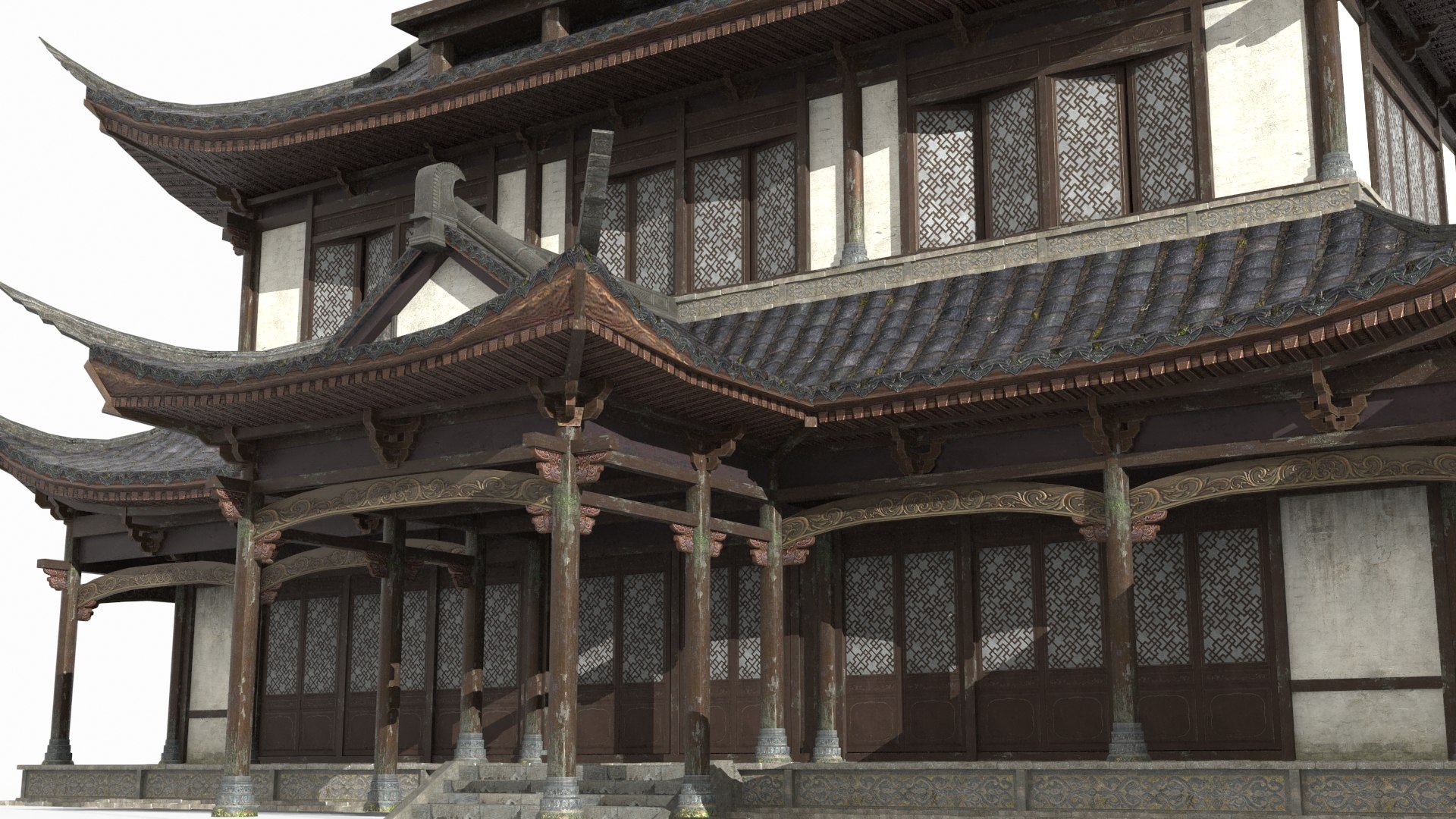 Large Palaces Of Ancient Buildings In Asia 3D Model - TurboSquid 2031093