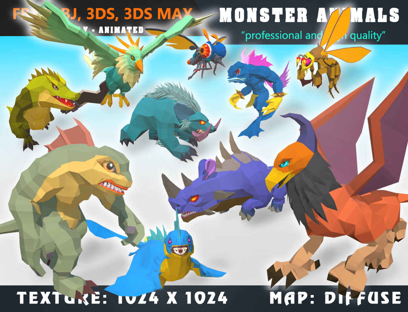 3D monster cartoon - ready - TurboSquid 1302128