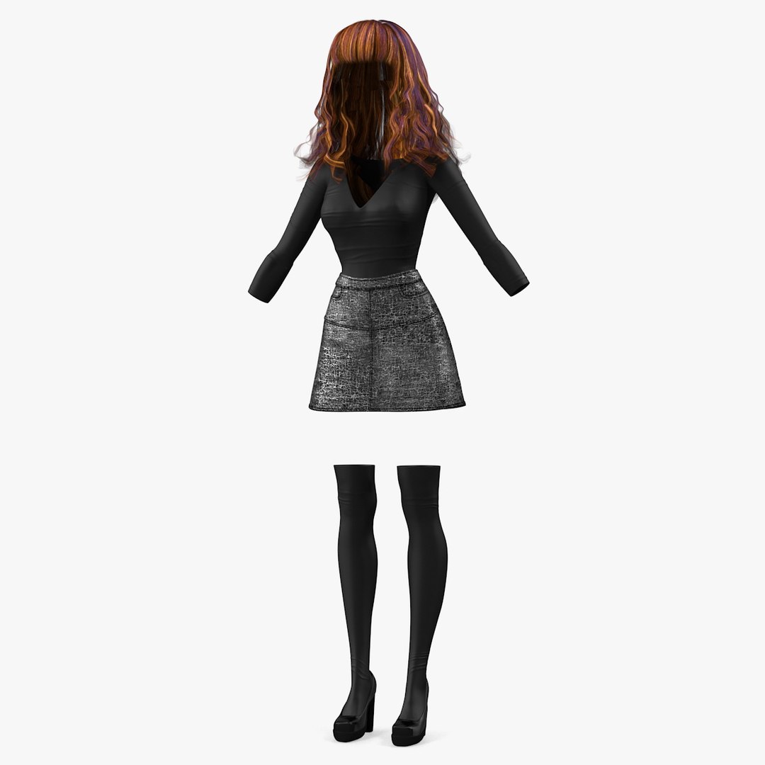 3D young girl youth clothes model - TurboSquid 1442908