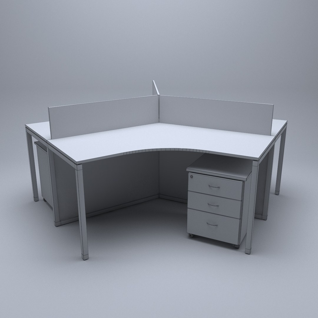 Workstation office 3D model - TurboSquid 1379007