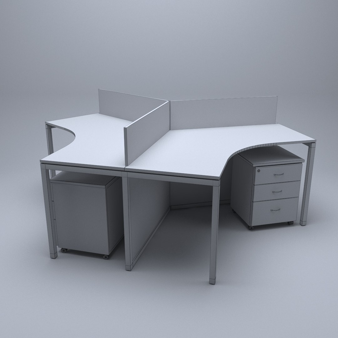 Workstation office 3D model - TurboSquid 1379007