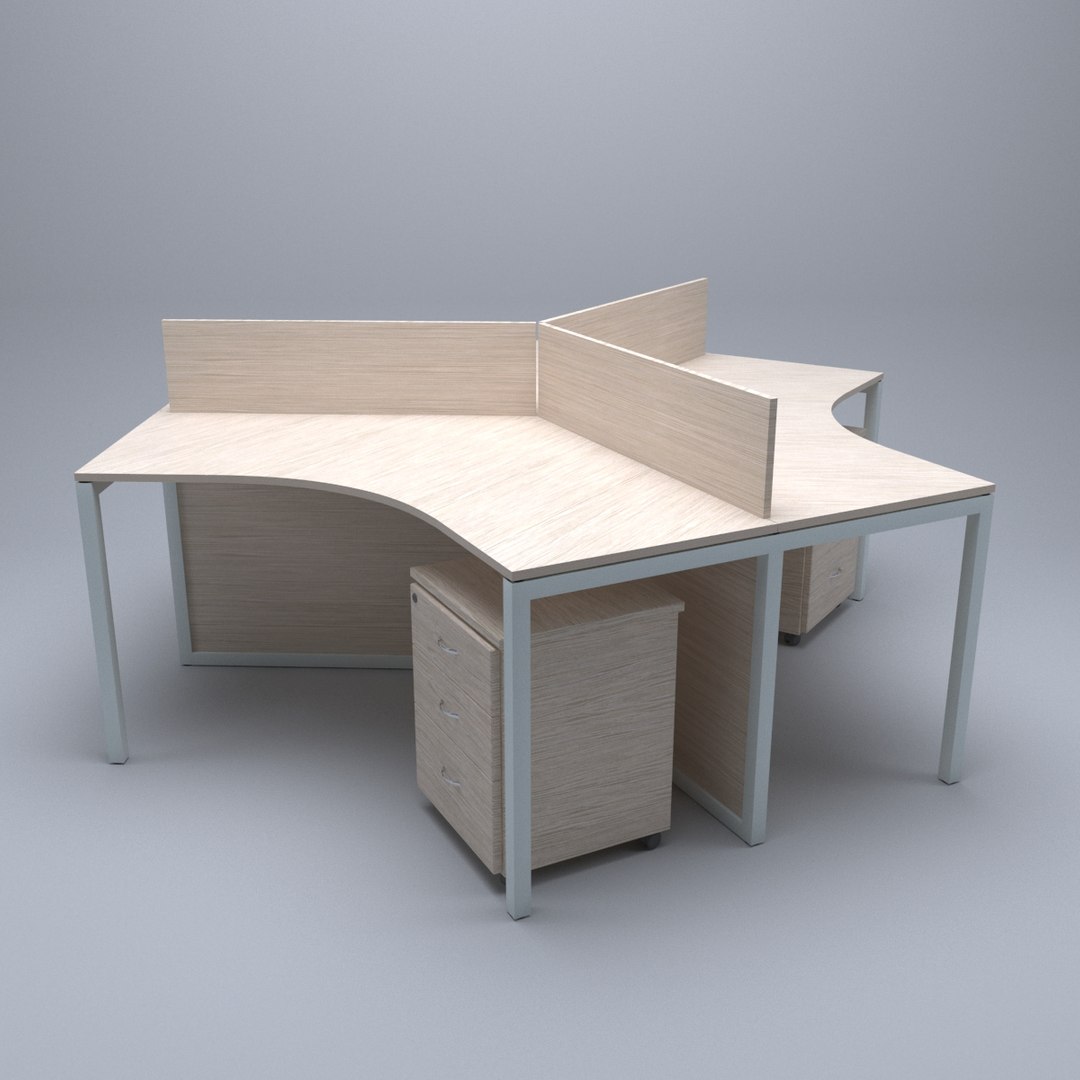 Workstation office 3D model - TurboSquid 1379007