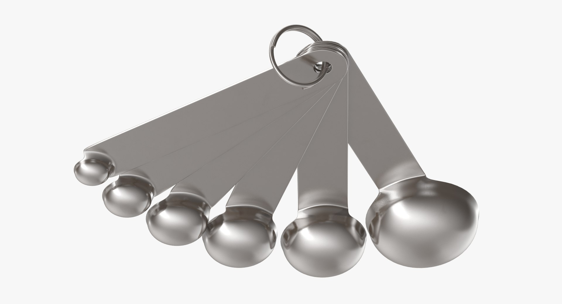 Stainless Steel Measuring Spoons 3d Obj