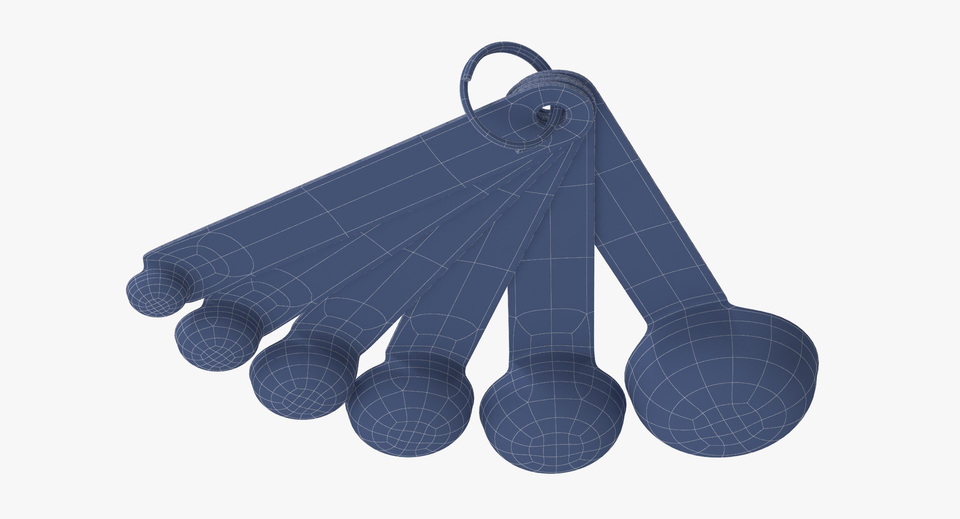 Stainless Steel Measuring Spoons 3d Obj