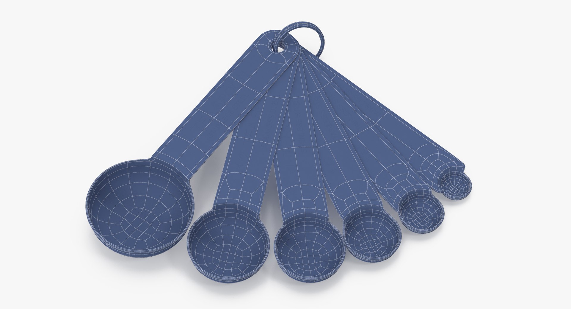 Stainless Steel Measuring Spoons 3d Obj