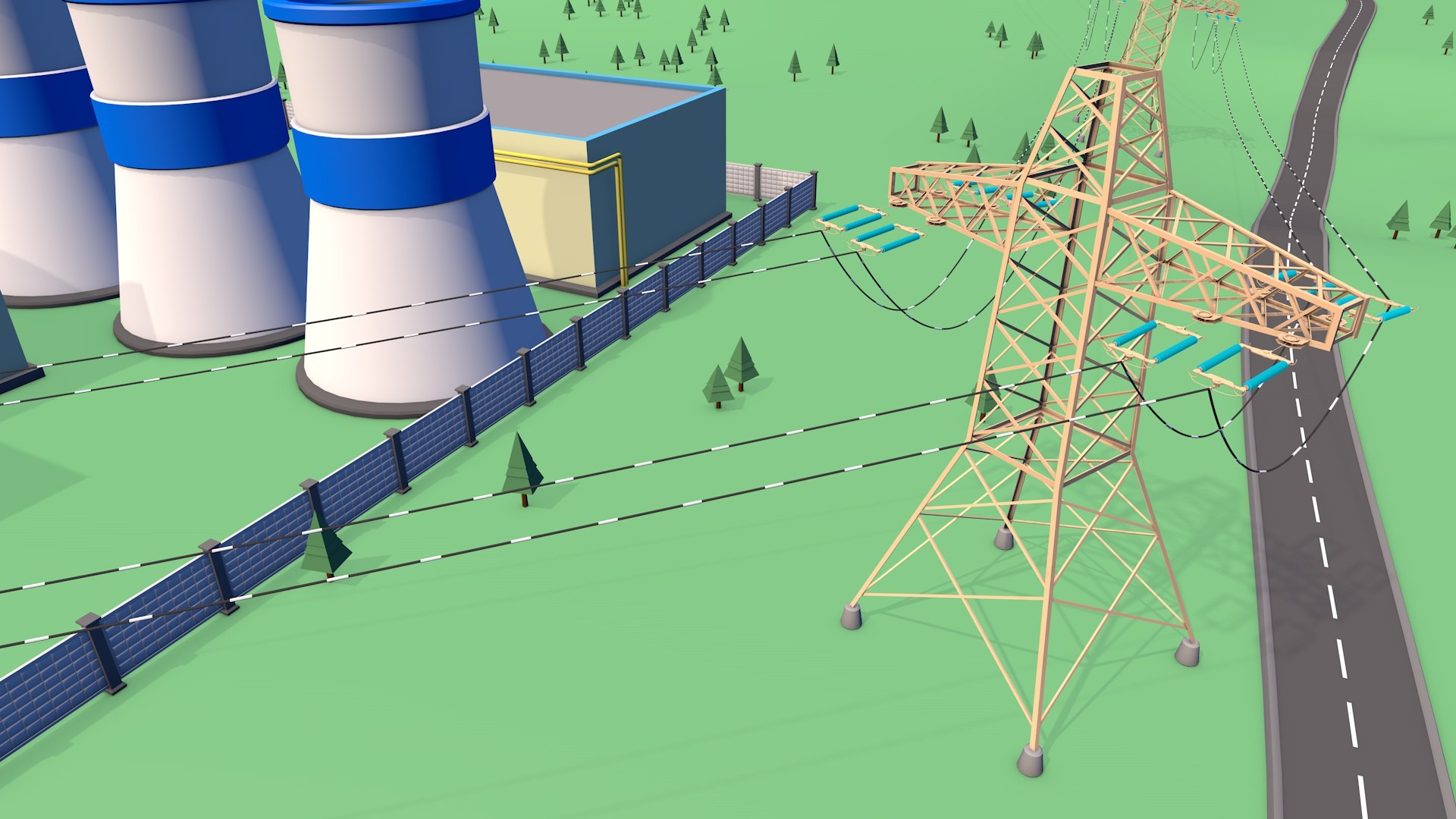 3D Thermal Power Plant Model - TurboSquid 1950616