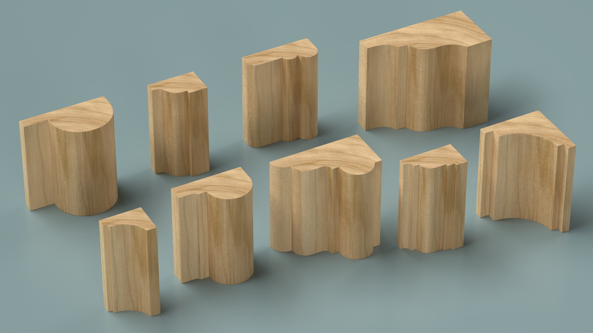 Set Molding Maple Part 1 3D Model - TurboSquid 2273085